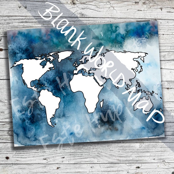 World Map Blank Color
