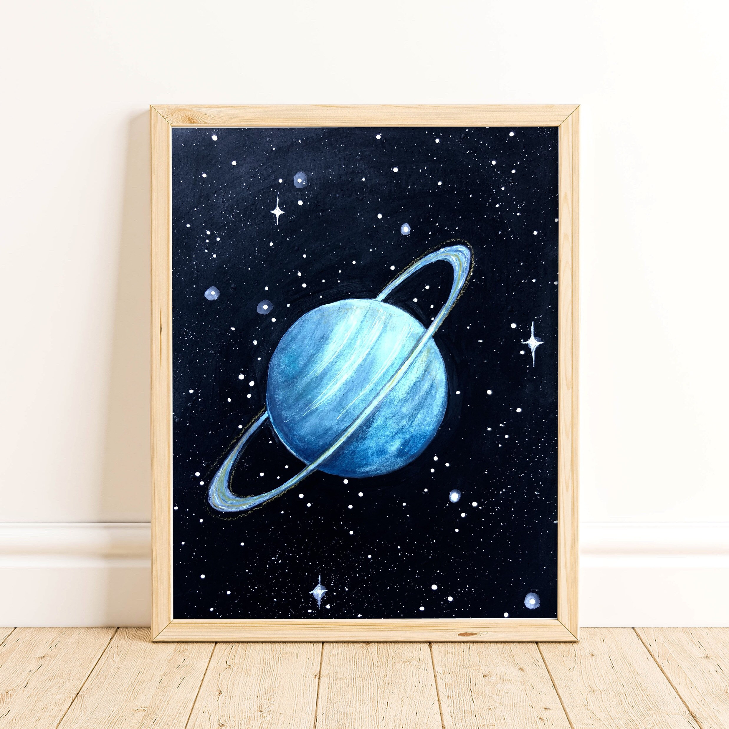 Uranus Planet Art Print | Etsy