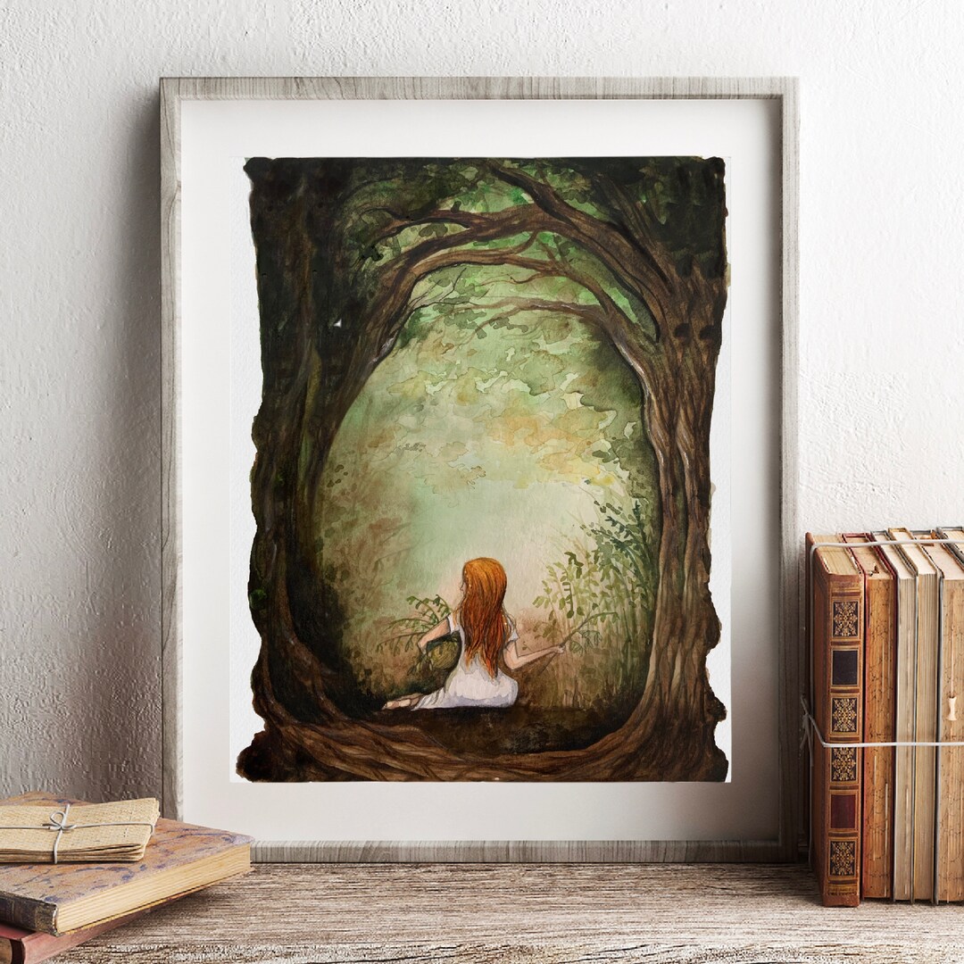 Print - Forager Watercolor Painting - Etsy