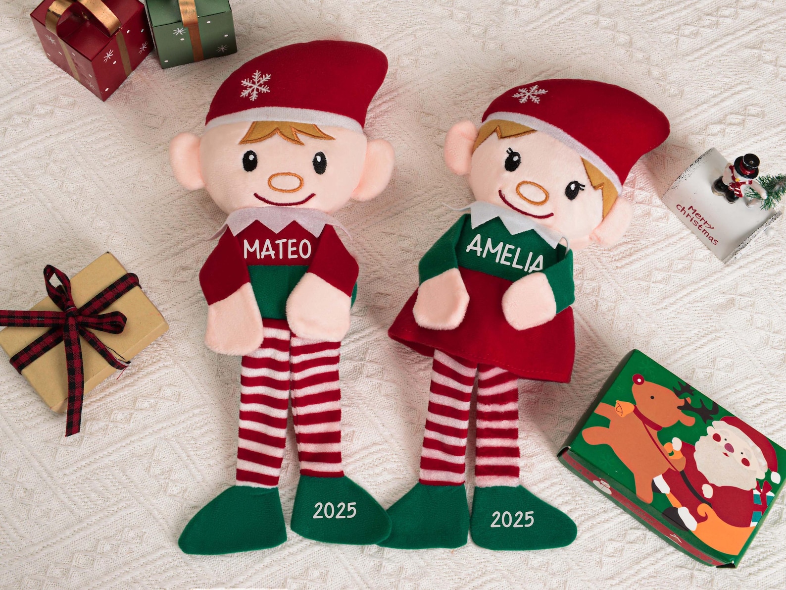 Plush Christmas Elf Toys, Custom Christmas Baby Gifts, Personalized Elf ...