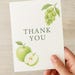 Green Apple & Grape Thank You Card – Printable Fruit Note – Watercolor ...