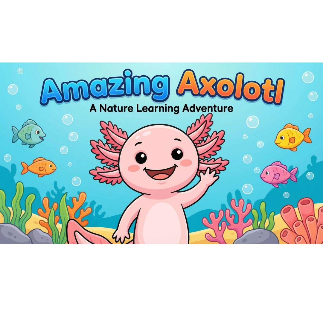 Amazing Axolotl Printable Mini Book for Kids Ages 5-8 | 1920x1080 ...