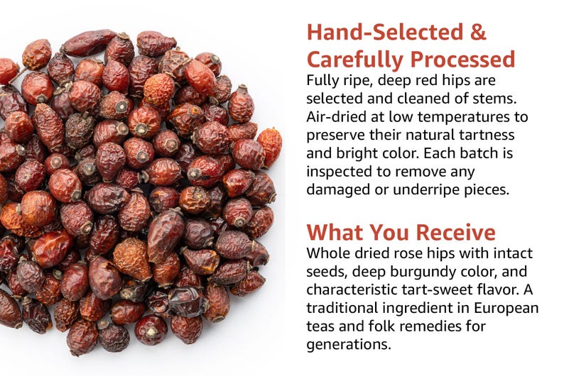 Whole Dried Rose Hips – Wildcrafted Rosa Canina Berries – Herbal ...