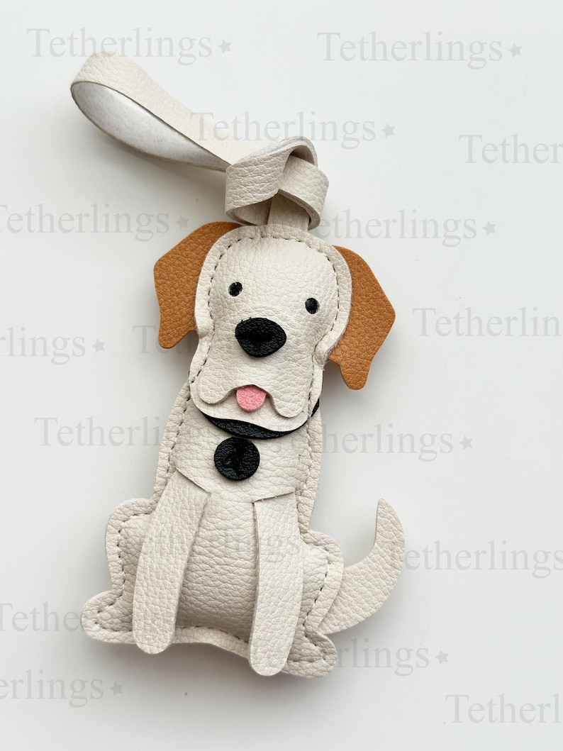SHIPS QUICK From the US! Labrador Dog Puppy Yellow Lab Vegan Leather ...