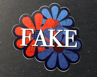 Fake Sticker | Etsy