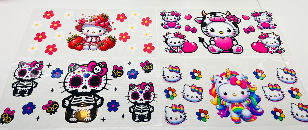 Hello Kitty 16 Oz Uv Dtf Wraps! - Etsy