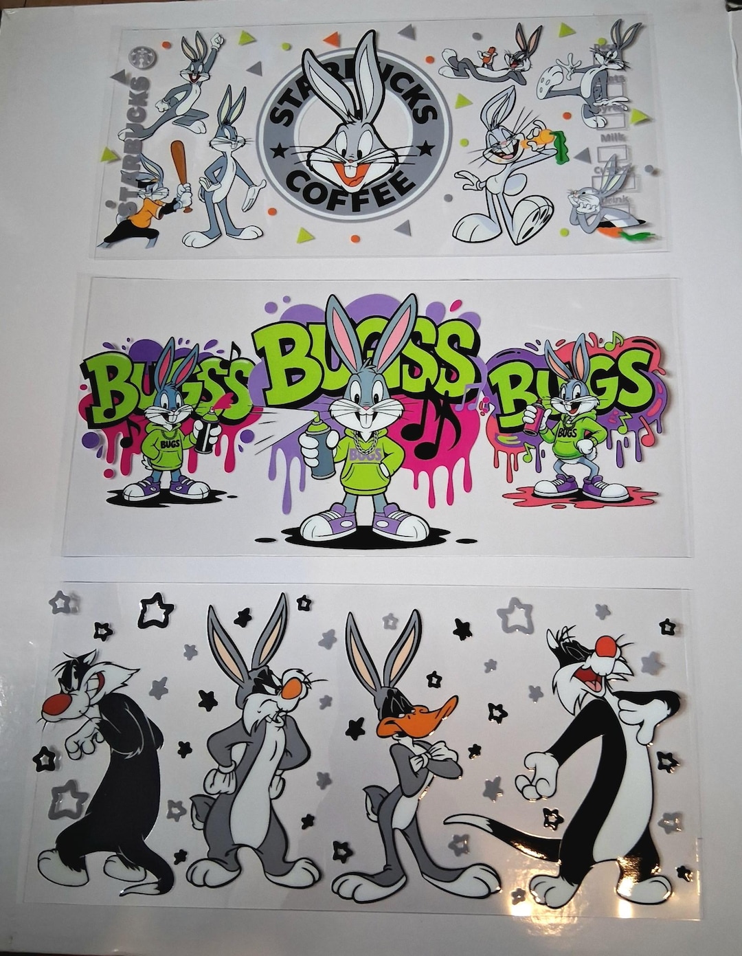 Looney Tunes Inspired 16 Oz Uv Dtf Wraps! - Etsy