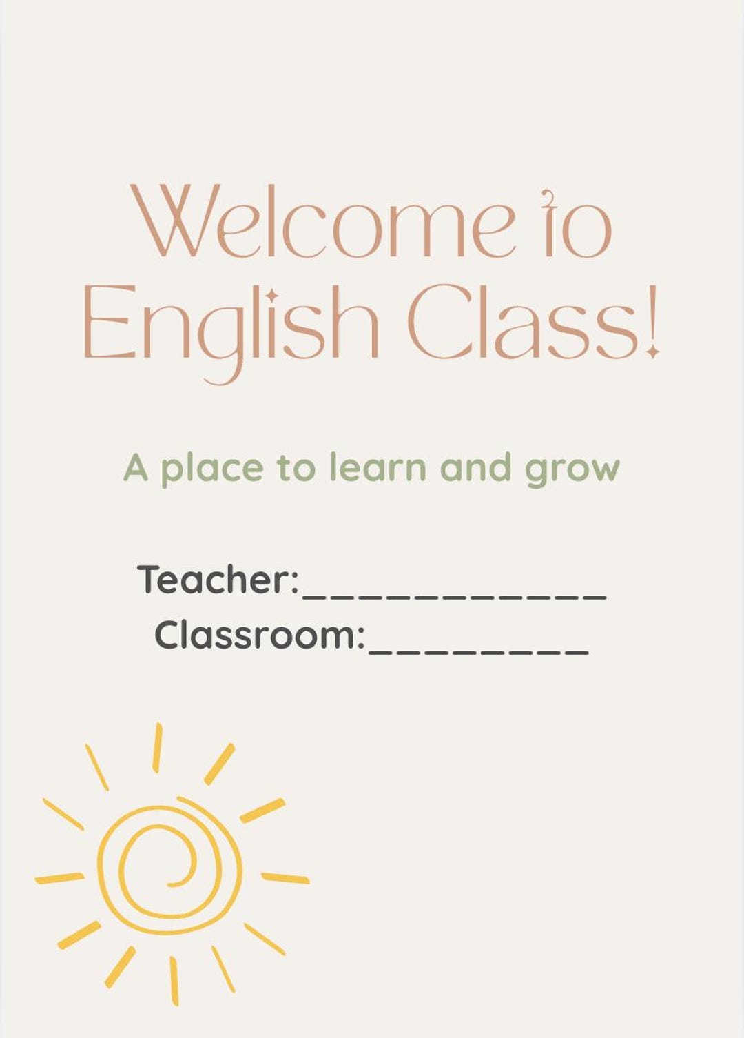 Boho ESL Classroom Decor Bundle | Editable Canva Templates | Alphabet ...