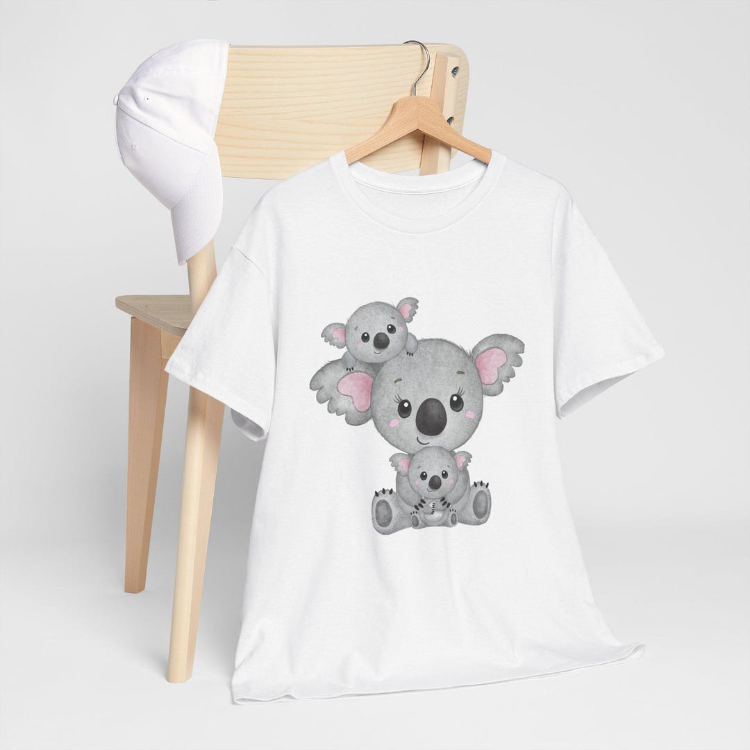 Cute Koala Family Cotton Tee | Animal Lover Gift - Etsy
