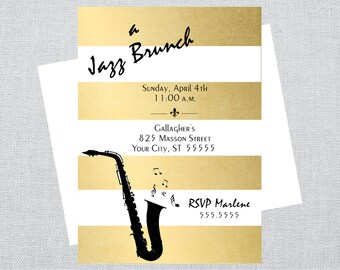 Jazz invitations | Etsy