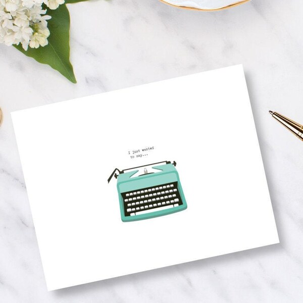 Typewriter Card - Etsy