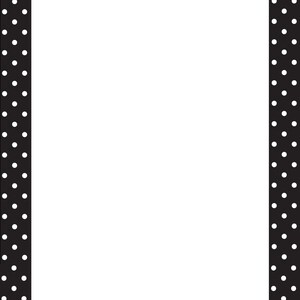 Modern Black and White Polka Dot Border Notepad - Etsy