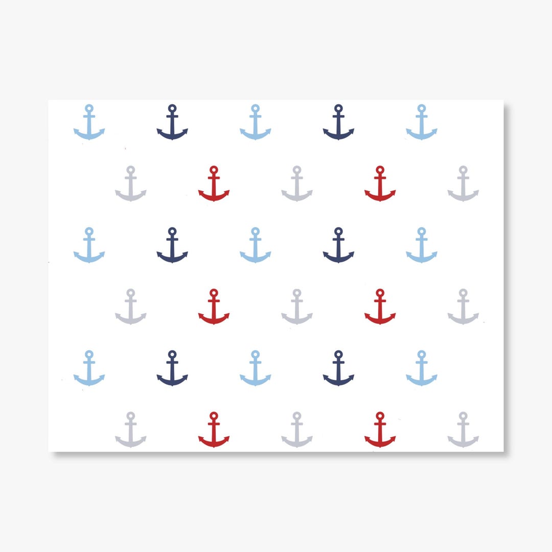 Mini Anchor Motif Note Cards/folded Notes/set of 10 Notes - Etsy