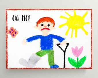 Broken Leg Get Well Card - Etsy