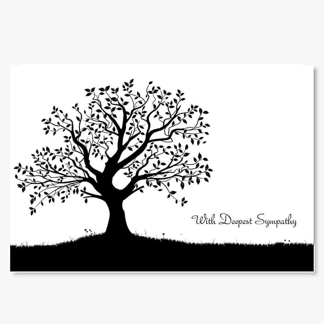 Tree Silhouette Sympathy Card/envelope Included - Etsy