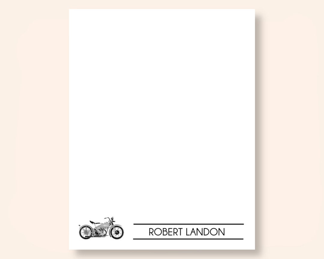 Classic Harley Motorcycle Notepad//50 Sheets/stocking Stuffer - Etsy