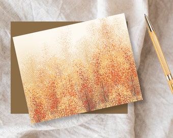 Minimalist Autumn Tree Notepad - Etsy