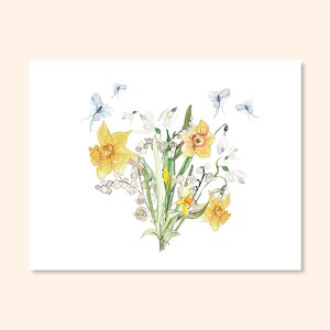 Daffodil Bouquet Water Color Note Cards, Notes for Spring, 10 to a Set ...