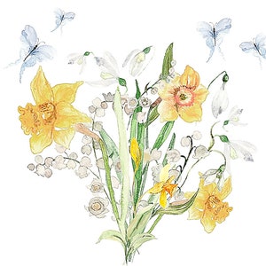Daffodil Bouquet Water Color Note Cards, Notes for Spring, 10 to a Set ...