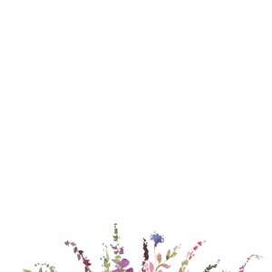 Spring Wildflower Floral Border Note Pad//50 Sheets - Etsy