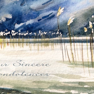 Water Color Lake Sympathy Card/envelope Included - Etsy