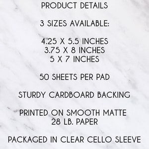 Spring Wildflower Floral Border Note Pad//50 Sheets/stocking - Etsy