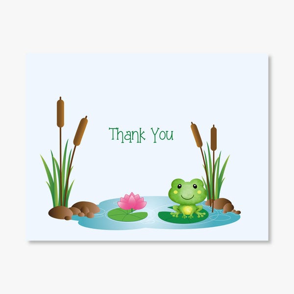 Frog Thank You Card - Etsy