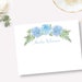 Blue Hydrangea Swag Personalized or Plain Flat Note Cards/set of 10 ...