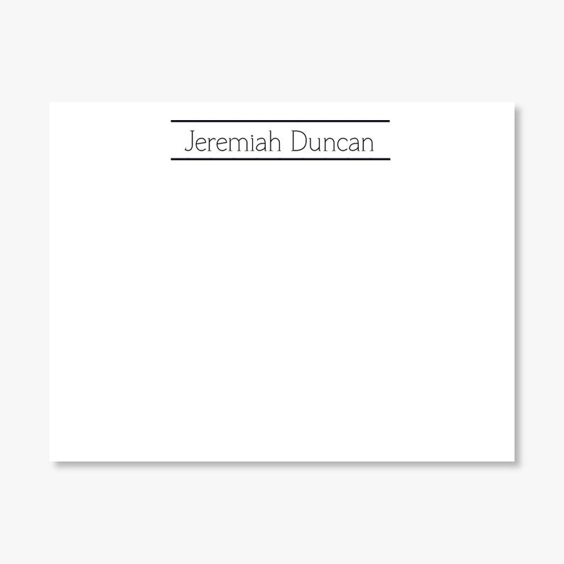 Minimalist Personalized Flat Notes/set of 10 - Etsy