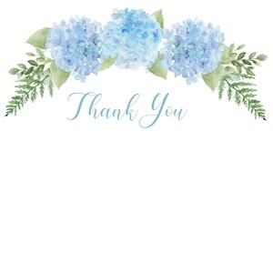 Blue Hydrangea Swag Personalized or Plain Flat Note Cards/set of 10 ...