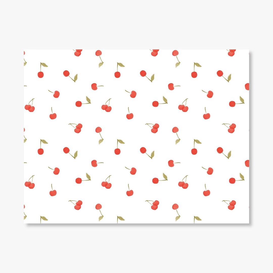 Tiny Cherries Folded Note Card Set | Set of 10 - Etsy