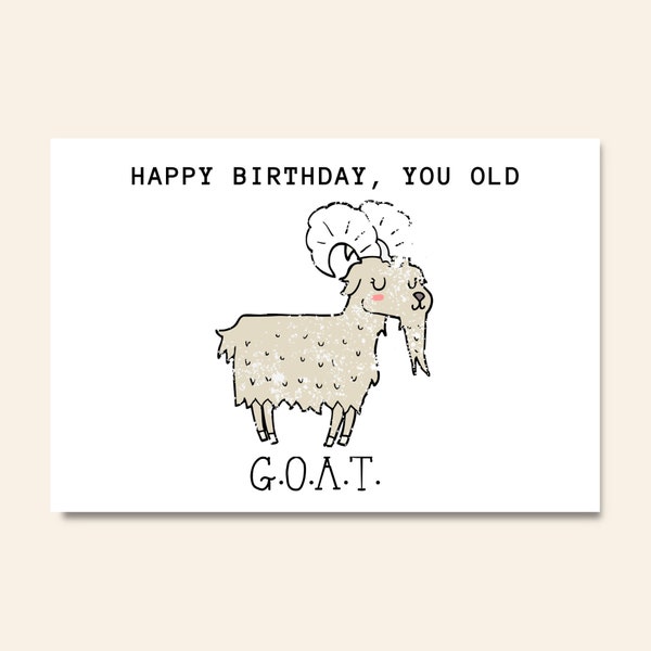 Goat Birthday Card - Etsy