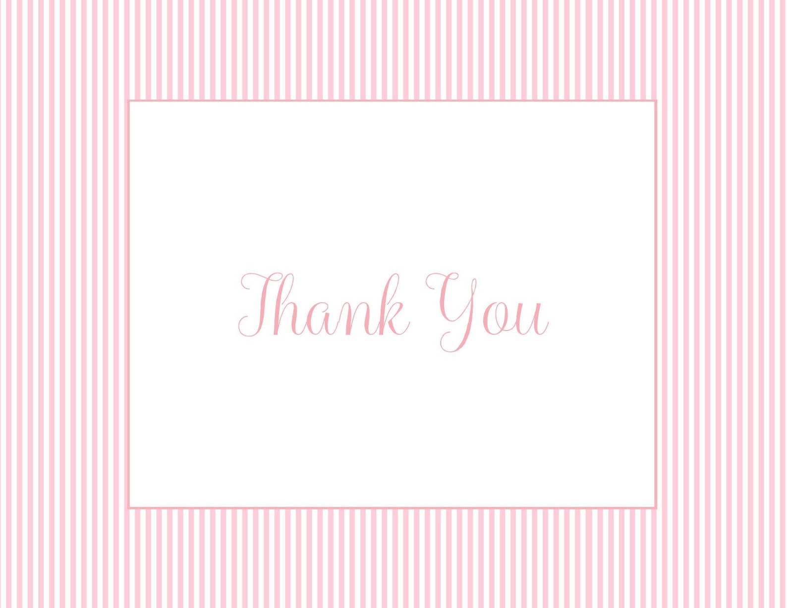 Pink Pinstripe Thank You Notes/thank You Notes/personalized - Etsy