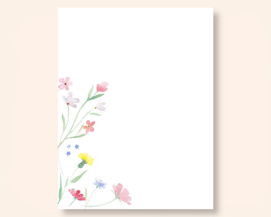 Wildflower Short Note Pad//50 Sheets/stocking Stuffer - Etsy