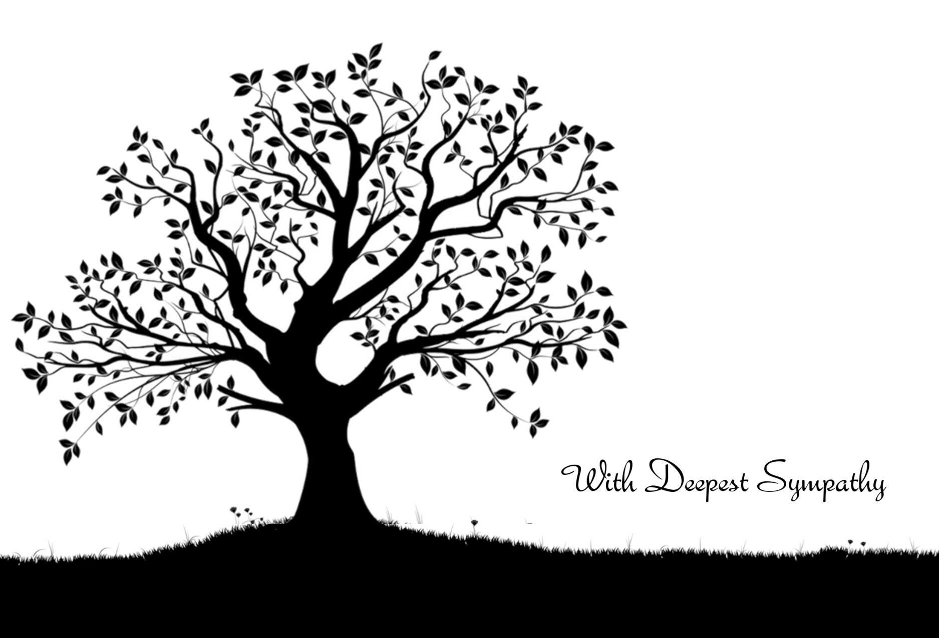 Tree Silhouette Sympathy Card/envelope Included - Etsy