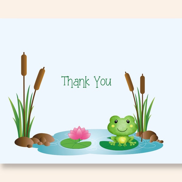 Frog Thank You Card - Etsy