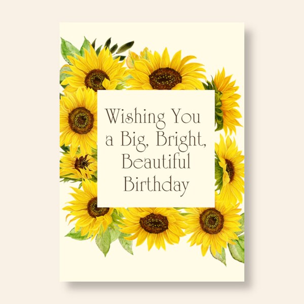 Sunflower Birthday - Etsy