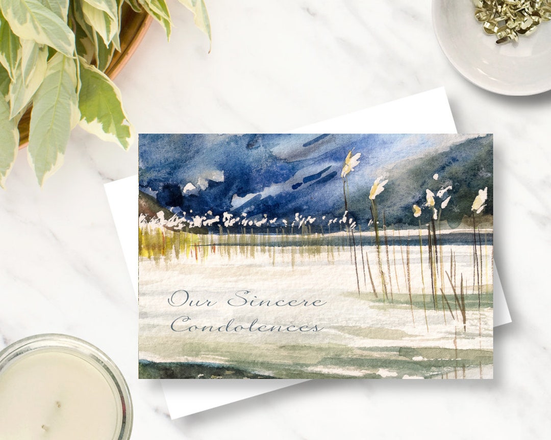 Water Color Lake Sympathy Card/envelope Included - Etsy