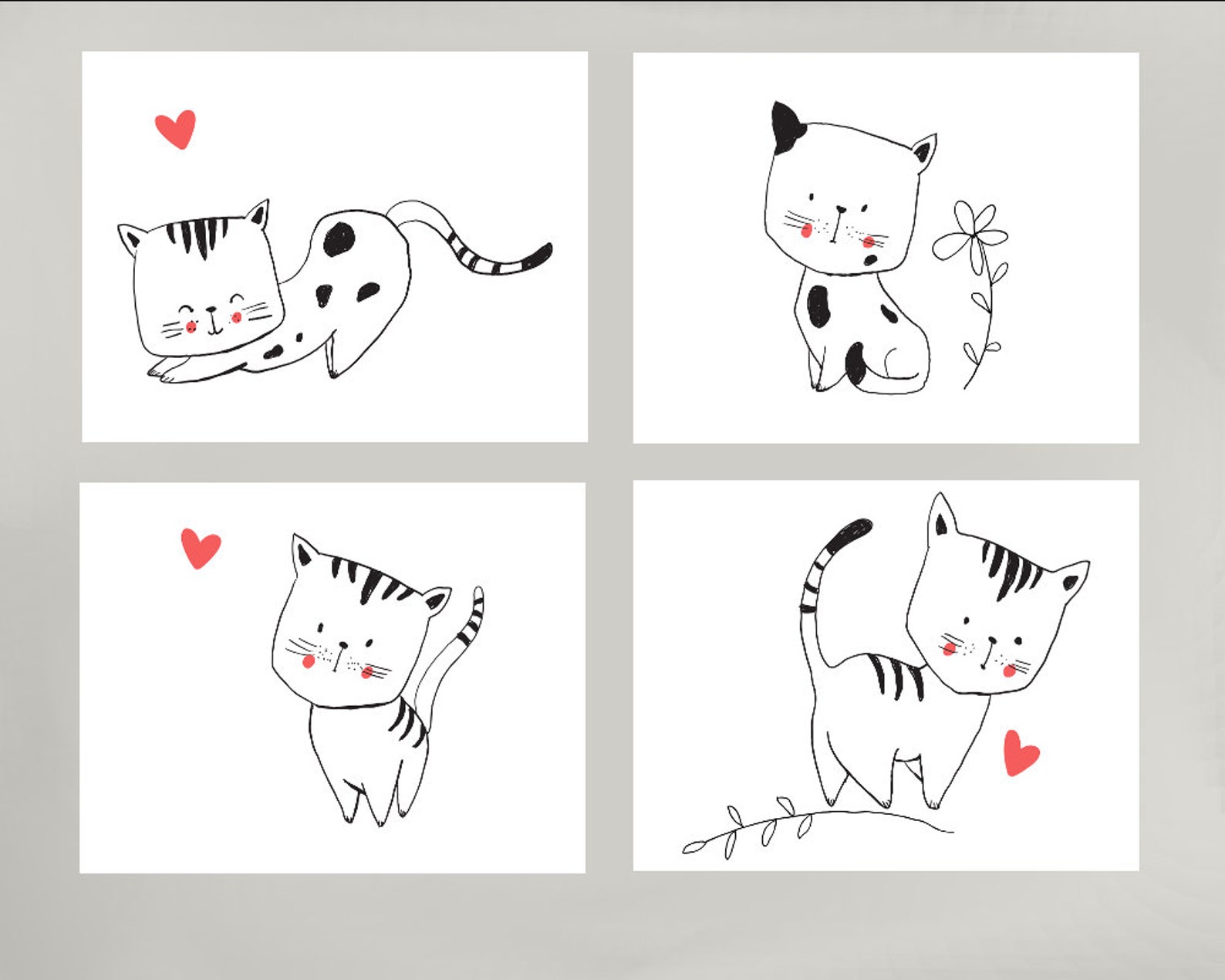 Cute Cat Note Cards/cat Notes/animal Notes/kitten Note - Etsy