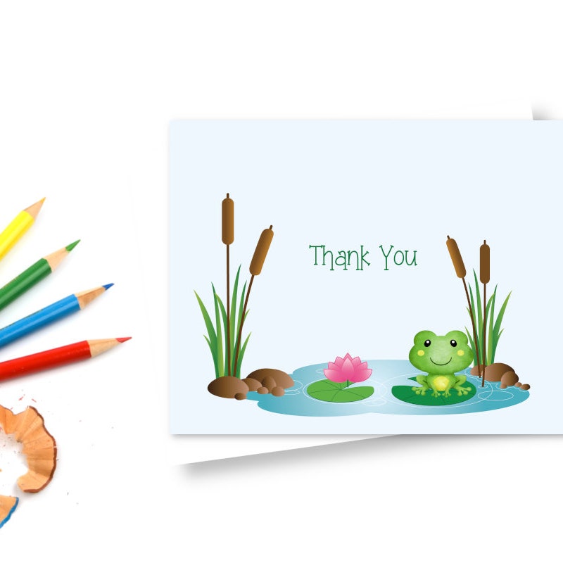 Frog Thank You Card - Etsy