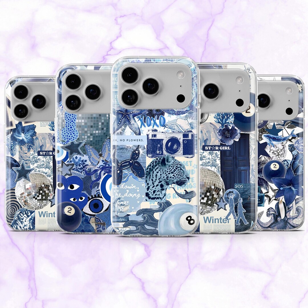 Navy Blue Phone Case Dark Blue Aesthetic Girly Cover for iPhone 17, 16 ...