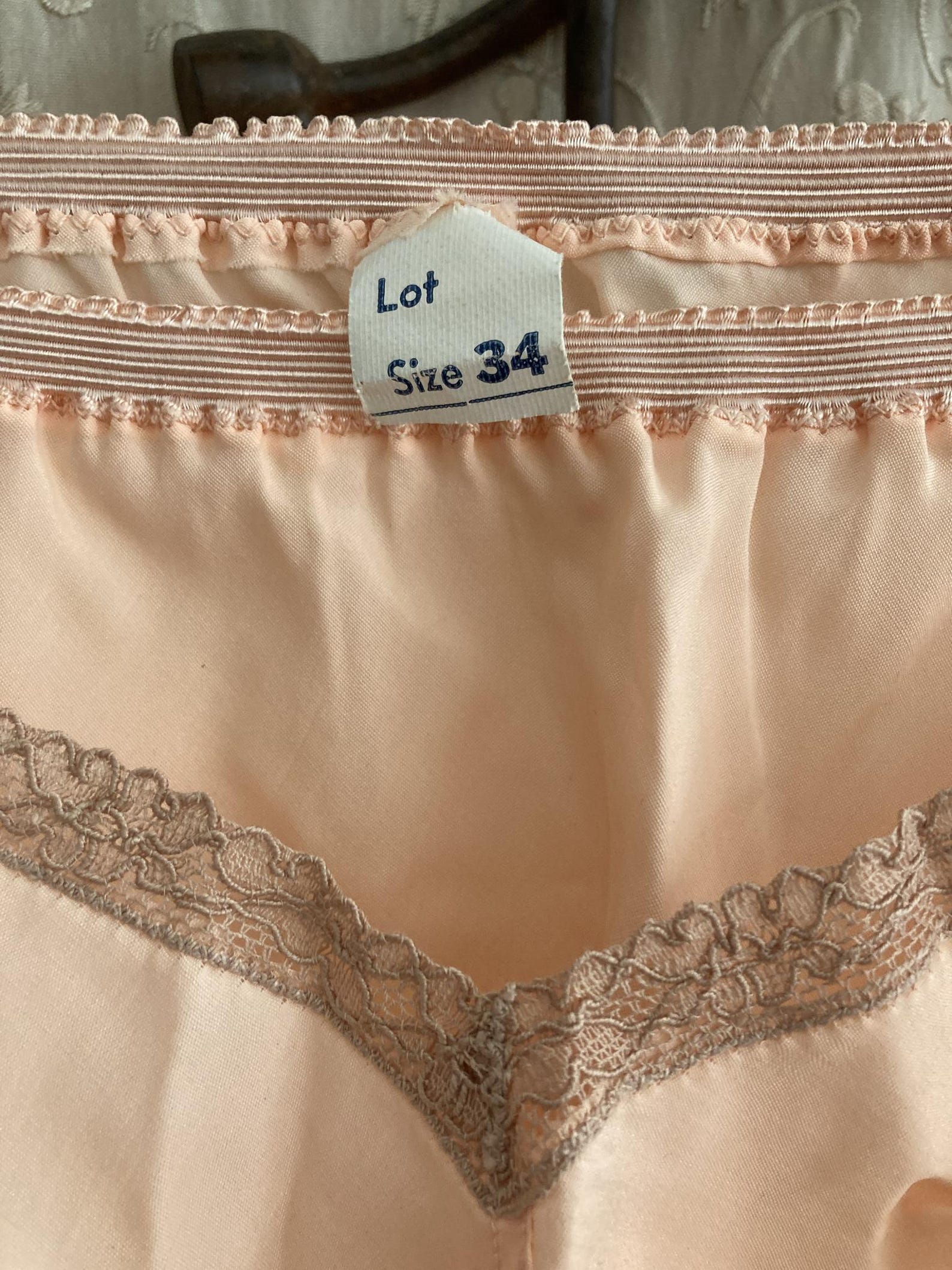 Vintage 1930's Peachy Pink Soft Rayon Tap Pant + Bra Set, With Lace ...