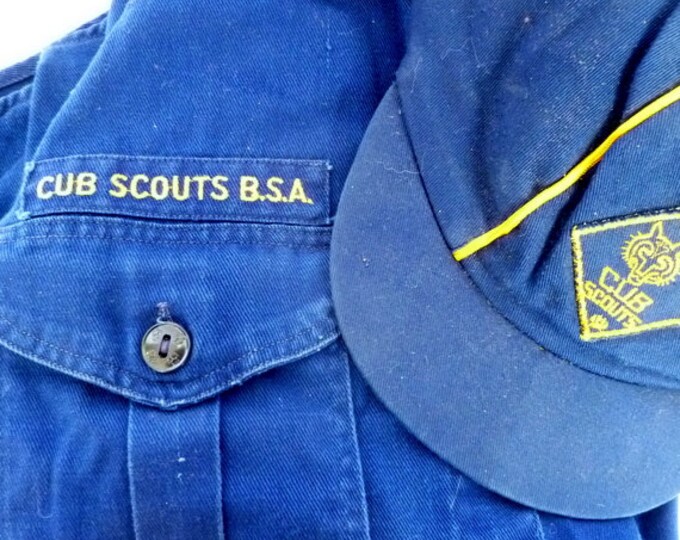 Vintage CUB SCOUT UNIFORM/ Cap and Shirt - Etsy