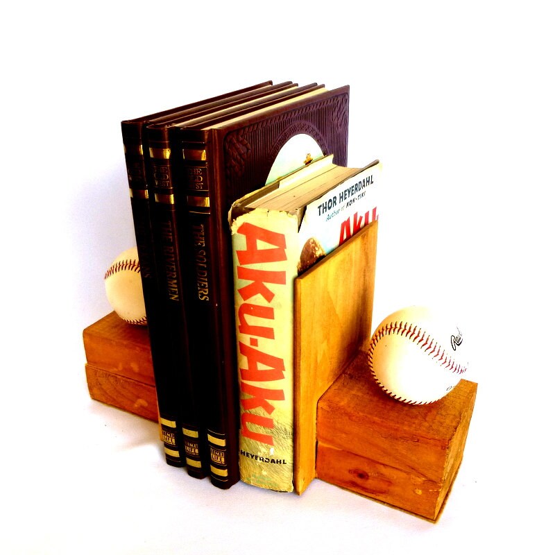 VINTAGE BASEBALL BOOKENDS | Etsy