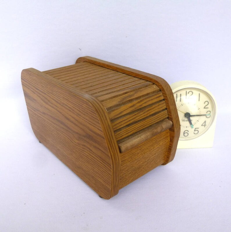 Vintage SMALL OAK TAMBOUR Box - Etsy