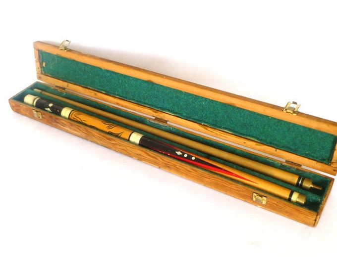 Very Rare Vintage Pool Cue With Case - Etsy
