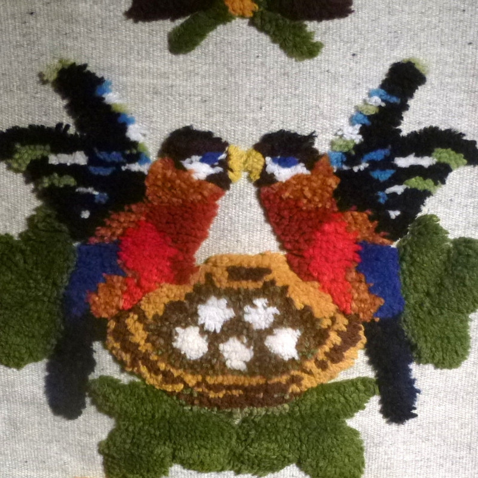 Vintage BIRD WALL HANGING/ Latch Hook - Etsy