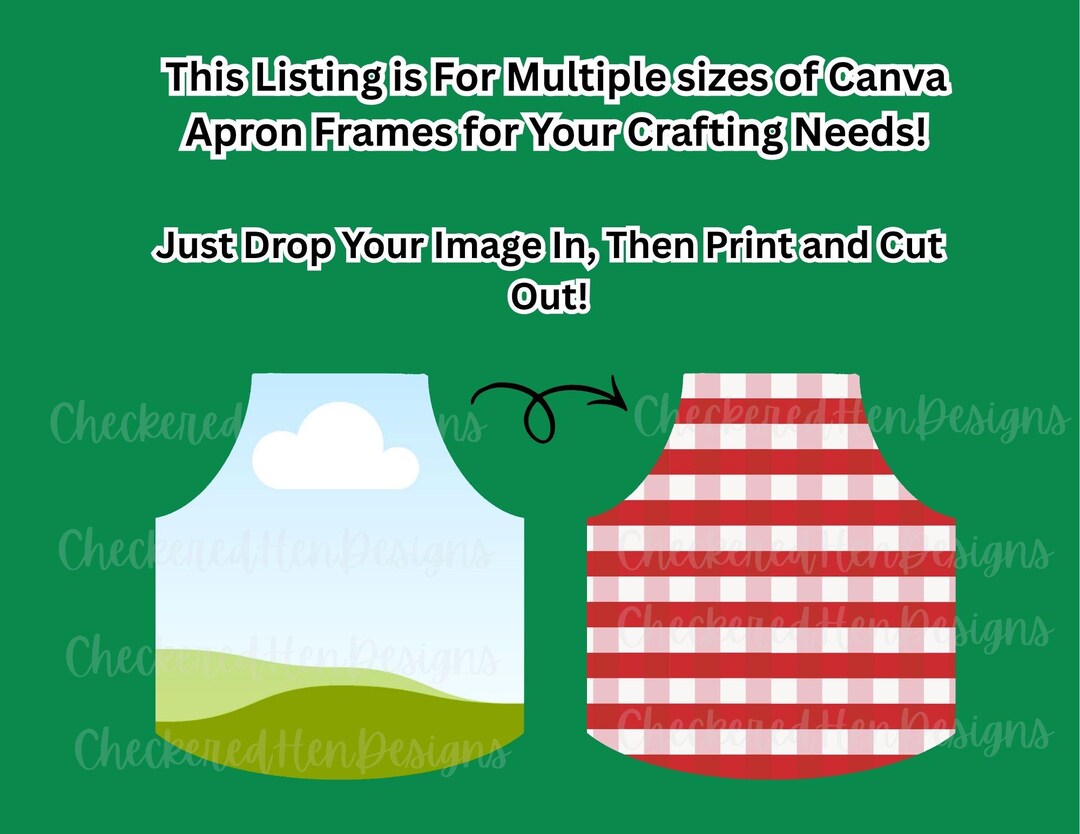 Canva Apron Frame Set Bundle, Recipe Cook Book Decor, Multiple Sizes ...