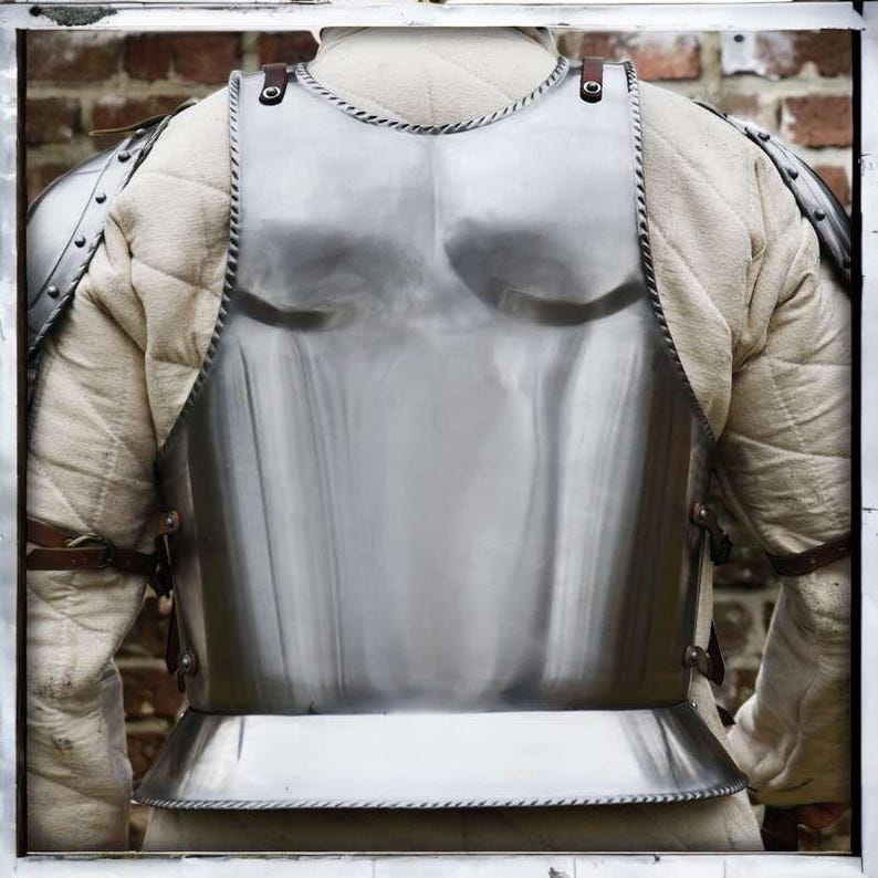 Gothic Torso and Back Plate Medieval Breastplate and Arms Armour ...
