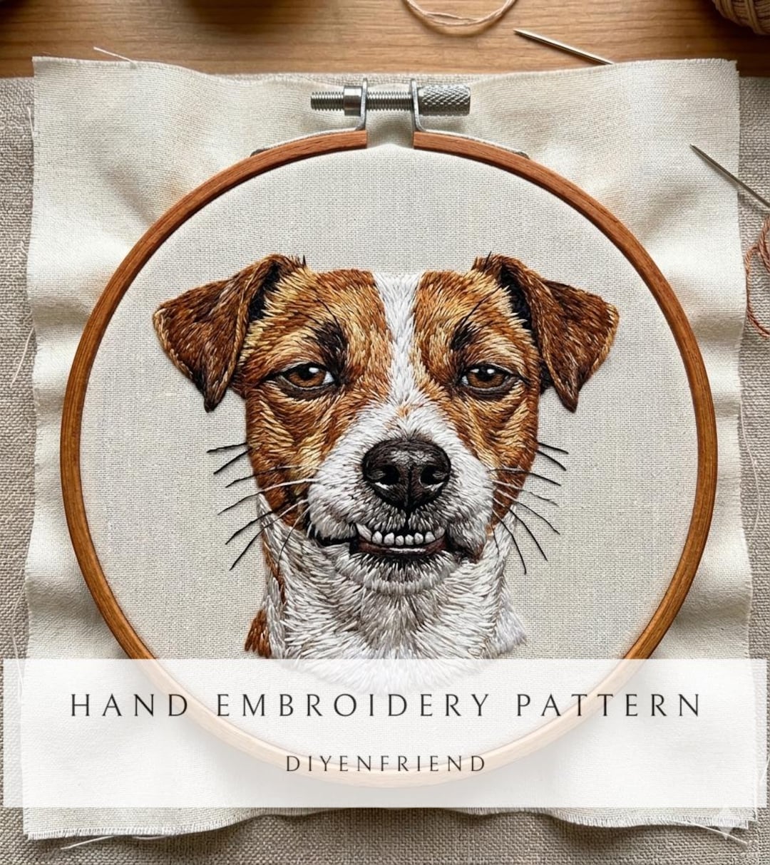 Jack Russell Embroidery Pattern, Handcrafted Dog Art (PDF Download) - Etsy